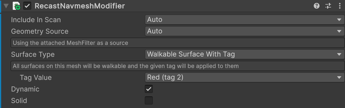 Recast graph with tags - A* Pathfinding Project